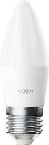 Mexen Nova, LED žárovka E27, C37, 8W, Teplá - 3000K, 840 lm -L102-E27-0830-01