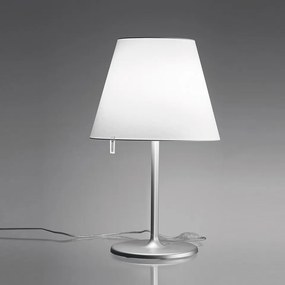 Artemide Melampo tavolo, designová stolní lampička ve stříbrné úpravě s textilním širmem, 2x52W E27, 58cm