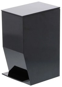 Černý nášlapný plastový odpadkový koš 3,9 l Tower – YAMAZAKI