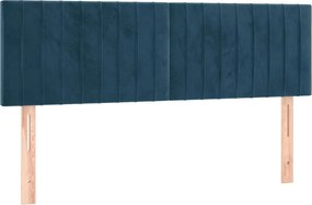 Box spring postel s matrací tmavě modrá 140x190 cm samet 3127611