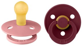 Bibs dudlíky kaučuk 2 ks 0-6 měsíců Colour Dusty-pink-elderberry