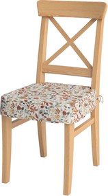 Sedák na židli IKEA Ingolf barva oranžová látka pletený vzor, vzorované