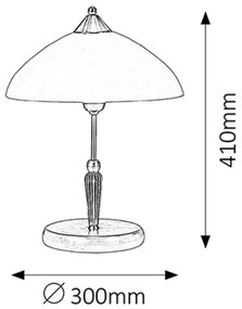 Rabalux REGINA stolní lampa max. 1x40W | E14 | IP20 - bronzová