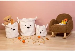Childhome Koš na hračky Teddy Off White 40x40x40 cm