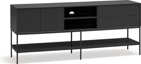 Černý TV stolek 175x74x45 cm Platt – Teulat