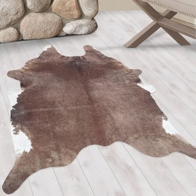 Kusový koberec Etosha 4112 brown (tvar kožušiny), 150x200 tvar kožešiny, hnedá, chodba / predsieň, Ayyildiz