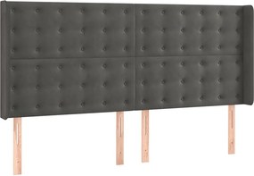 Box spring postel s matrací tmavě šedá 160x200 cm samet 3132928