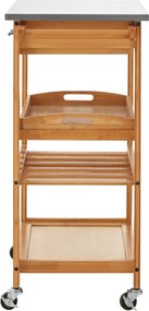 Bambusový servírovací stolek na kolečkách 41x58 cm Harlow – Premier Housewares