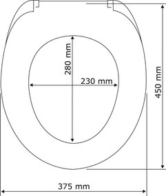 Toaletní sedadlo OTTANA BEEE - Duroplast, volně padající, WENKO
