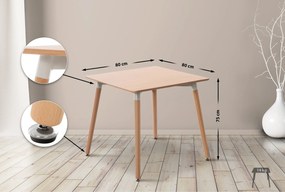 Stůl Viborg 80 přírodní konstrukce