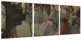 Obraz - Edgar Degas, The Dance Class, reprodukce (s hodinami) (90x30 cm)