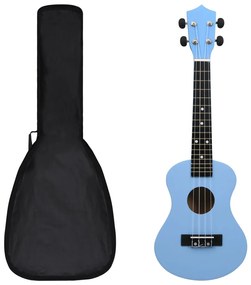 vidaXL Set soprano ukulele s obalem pro děti blankytně modré 23&quot;