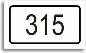 ACCEPT Číslo na dveře - typ 05 (50x30mm) - bílá tabulka - barevný tisk