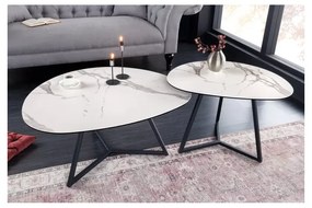 Massive home | Konferenční stolek MARVELOUS WHITE 70 CM keramika