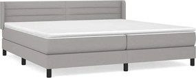 Box spring postel s matrací světle šedá 200 x 200 cm textil 3129817