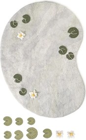 Světle šedý bavlněný dětský hrací koberec 130x170 cm Swan Lake – Lorena Canals