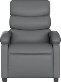 Masážní polohovací křeslo šedé, umělá kůže 3205849