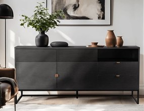 Designová komoda Tarent černá 160cm