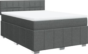 Box spring postel s matrací tmavě šedá 140x200 cm textil 3289392