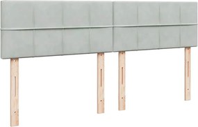 Osmanský rám postele s matrací světle šedá 180x200cm samet 3311789