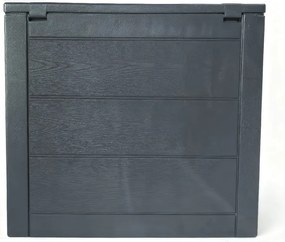 Zahradní úložný box LETA — 56x43x53 cm, plast, šedá