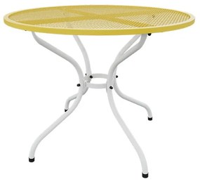 Unikov Zahradní stůl Tako 90 kulatý Barva nátěru: Bílá - RAL 9016 - Žlutá - RAL 1023