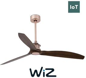 FARO JUST FAN 33399W 50,4“ měď/vlašský ořech Reverzní stropní ventilátor WiZ