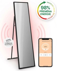 Klarstein La Palma 900, infračervený ohřívač 2 v 1, smart, 40 x 160 cm, 900 W, zrcadlová přední strana