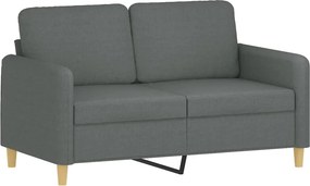 4dílná sedací souprava s polštáři tmavě šedá textil 3202079