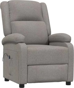 Elektrické polohovací křeslo taupe textil 3098360