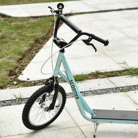 HOMCOM Dětská koloběžka Scooter Skládací koloběžka s pneumatikami a ruční brzdou, městská koloběžka, dobrodružství pro děti od 5 let, 16 palců| Aosom