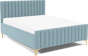Eka Čalouněná postel SUTRA+ 180x200 cm Barva látky Trinity: Světle modrá (Trinity 2322), Úložný prostor: S dřevěným rámem úložného prostoru