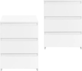 Sada 2 ks – Konferenční stolek Yaheetech – bílá, 45,5 cm (délka) × 35,5 cm (šířka) × 60,5 cm (výška) (267412598993)