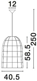 Nova Luce Závěsné svítidlo AURORA, ratan, E27 1x12W Barva: Bílá