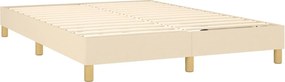 Box spring postel s matrací krémová 140x200 cm textil 3140862