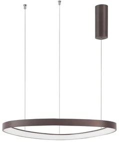 LED lustr Esteva 65 hnědá
