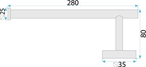 Držák na ručníky REA ORI 39106 měď kartáčovaná
