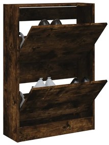 Botník kouřový dub 60 x 21 x 87,5 cm kompozitní dřevo