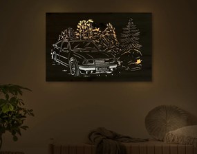 Li-Go "Škoda 130" světelný obraz  230V 80x53cm provedení povrchu: dub světlý