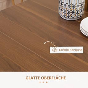 HOMCOM jídelní stůl rozkládací stůl rozkládací kuchyňský stůl jídelní stůl do obývacího pokoje jídelna moderní design hnědá 180 x 85 x 75cm | Aosom