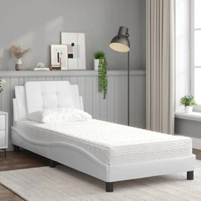 Rám postele bez matrace Zadar bílá 100 x 200 cm umělá kůže 3208846