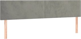 Box spring postel s matrací světle šedá 120x190 cm samet 3270457