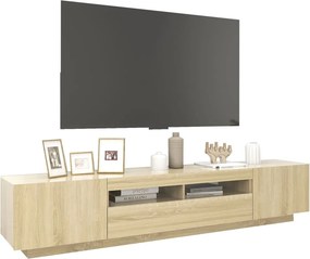 TV skříňka s LED osvětlením dub sonoma 200 x 35 x 40 cm 3081909
