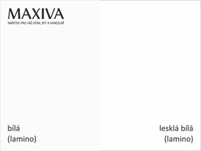 MAXIVA Skříňka pod TV - SIMPLE SRTV151, bílá/lesklá bílá