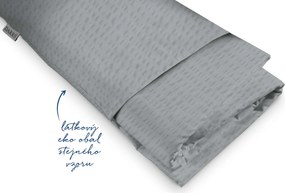Krepové povlečení Jednobarevné - světle šedé Velikost: 140 x 220 + 70 x 90