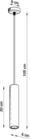 Lustr SOLLUX Luvo 1 GU10 1x40W bez zdroje SL.0653 beton