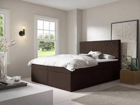 Eka Kontinentální čalouněná postel AFRODITE - Trinity (90x200 cm) Barva látky Trinity: Tmavě hnědá (Trinity 2308)