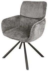 Designová otočná židle Parthenia šedá