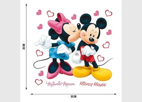 Dětská samolepka na zeď Minnie A Mickey, Disney | 30 x 30 cm | DDKS 1085