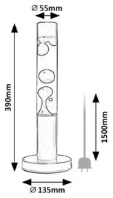 Rabalux 76028 - LED Lávová lampa LAVASTIC LED/25W/230V